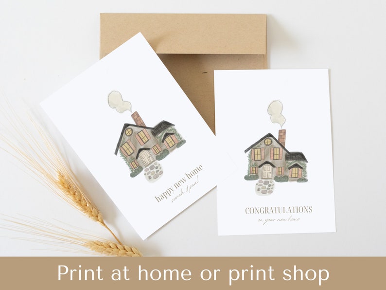 Printable New Home Card, Homeowner Card, House Warming Card, Closing ...