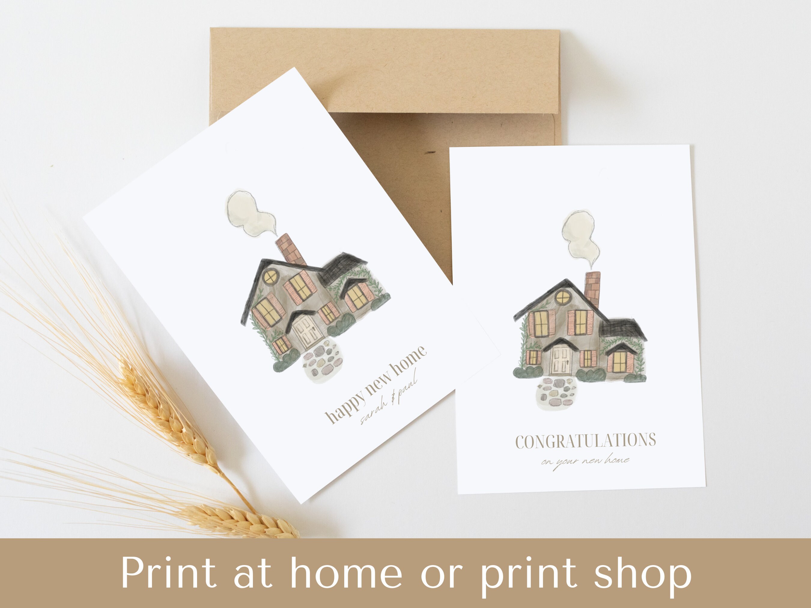 Printable New Home Card, Homeowner Card, House Warming Card, Closing ...