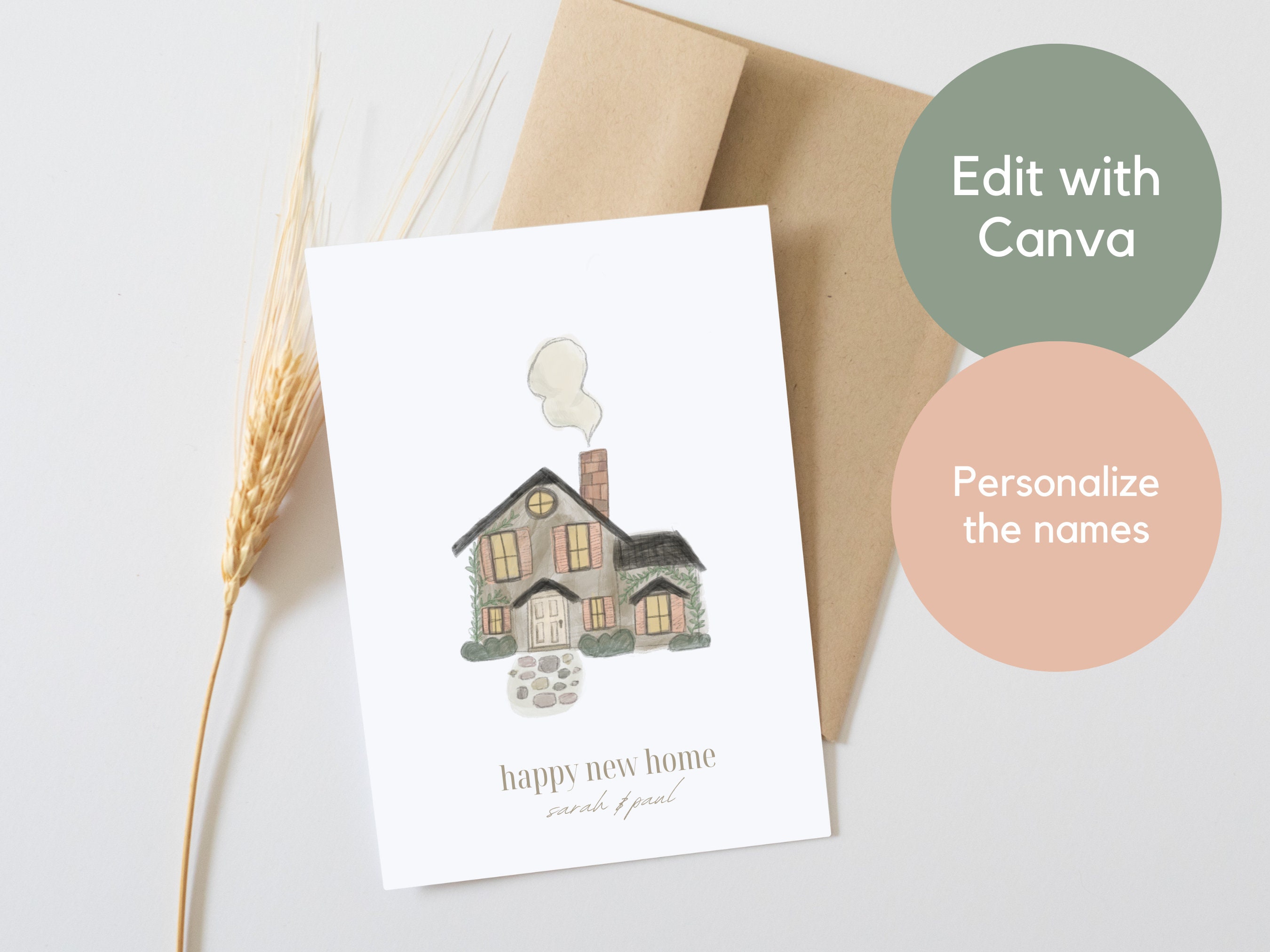 Printable New Home Card, Homeowner Card, House Warming Card, Closing ...