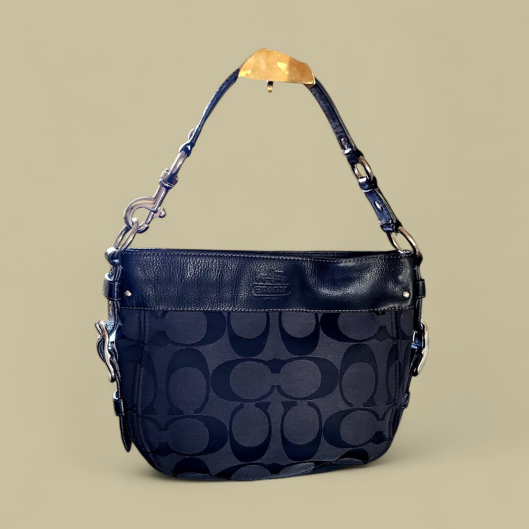 Coach Zoe Signature 12657 Black Shoulder Bag - Etsy