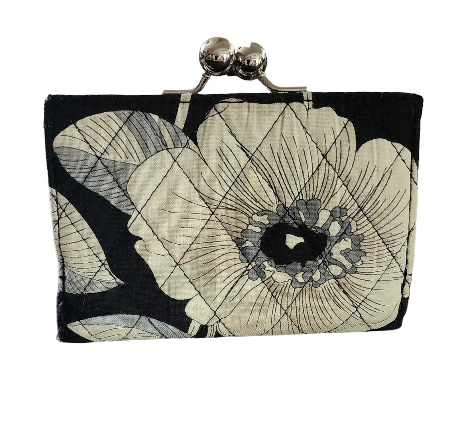 Vera Bradley Camellia Small Kiss Lock Clutch Wallet - Etsy