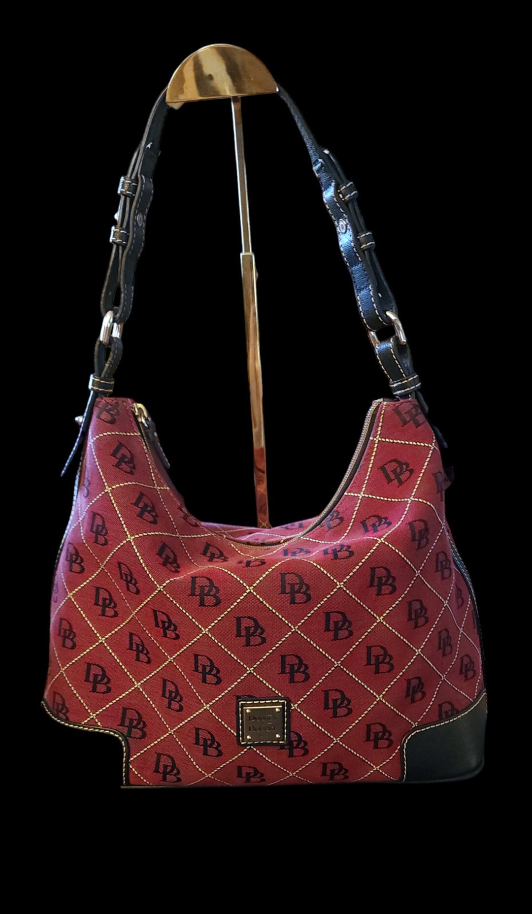 Dooney & Bourke Erica Signature Monogram Hobo Canvas Bag - Etsy