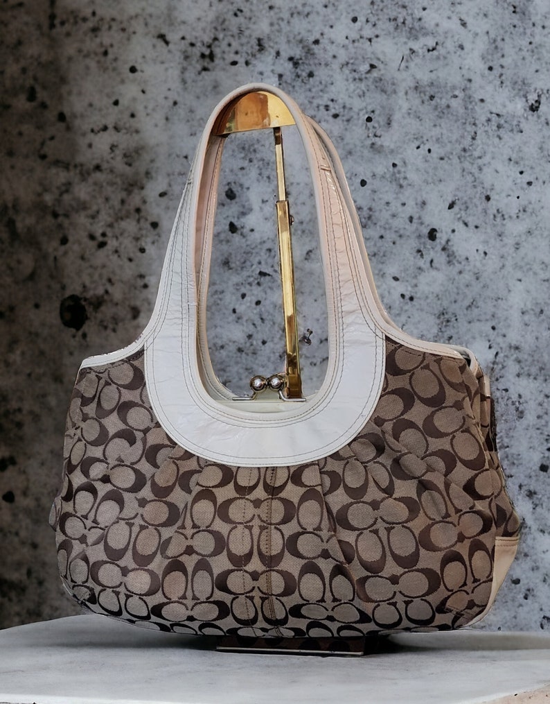 Coach Bag Purse Ergo Signature Pulley Ted Frame Satchel F14380 - Etsy