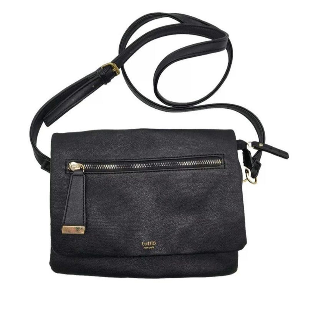 Tutilo New York Black Vegan Leather Crossbody Purse - Etsy