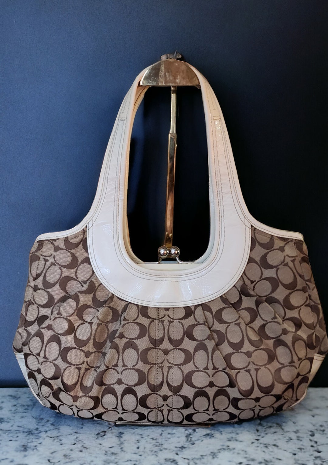 Coach Bag Purse Ergo Signature Pulley Ted Frame Satchel F14380 - Etsy