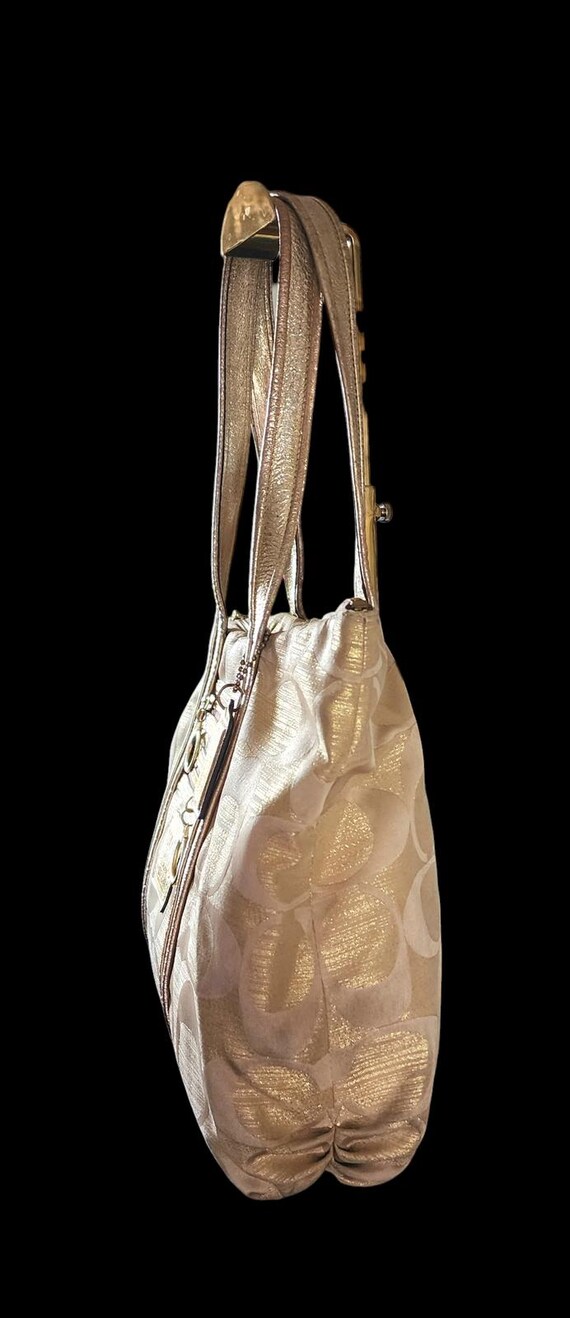 COACH Poppy Gold Signature Monogram Logo Jacquard Gl… - Gem