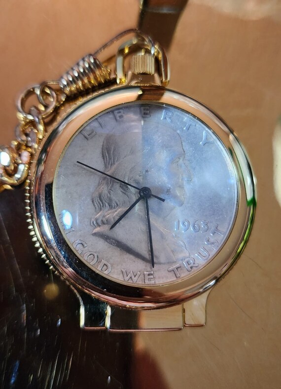 1963 Ben Franklin .50 centbpiece pocket watch - Gem
