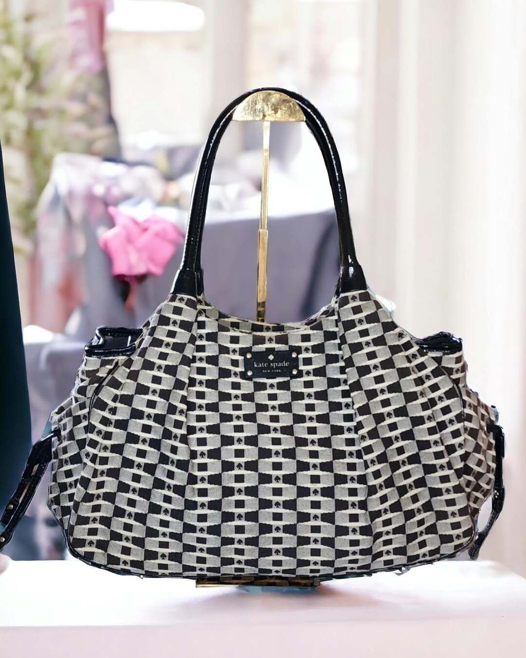 Kate Spade Bag/diaper Bag Black White - Etsy