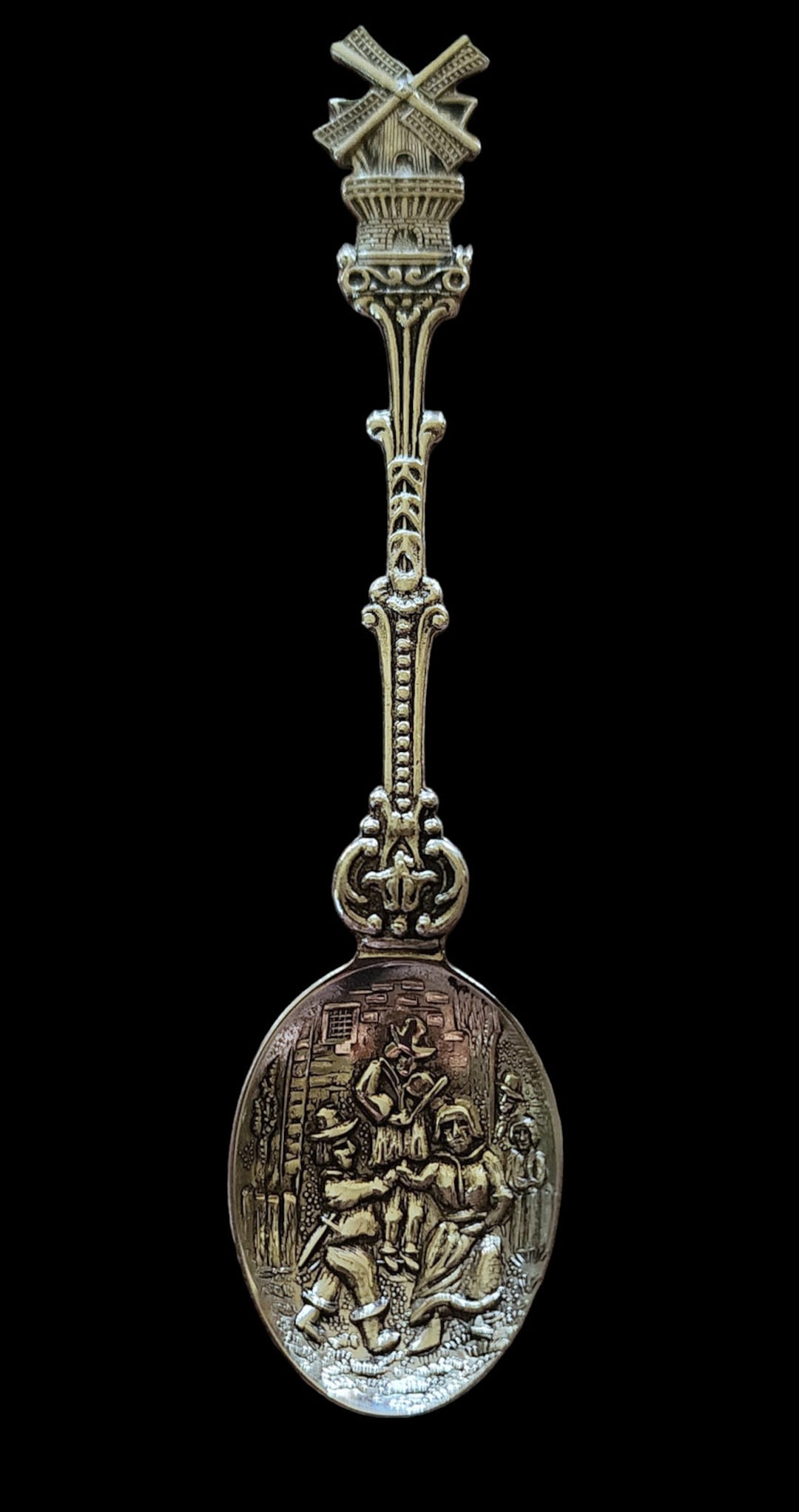 Vintage Sterling Spoon Dancing Playing Music Behind and Hotel De Ville ...