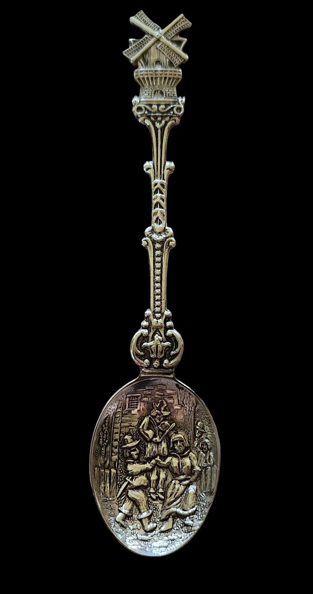 Vintage Sterling Spoon Dancing Playing Music Behind and Hotel De Ville ...