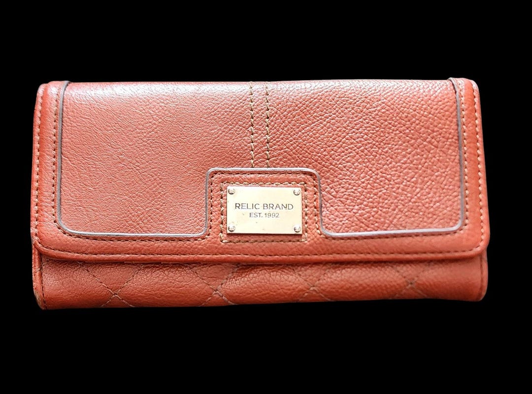 Relic by Fossil Brown Leather Bi-fold Style Wallet - Etsy