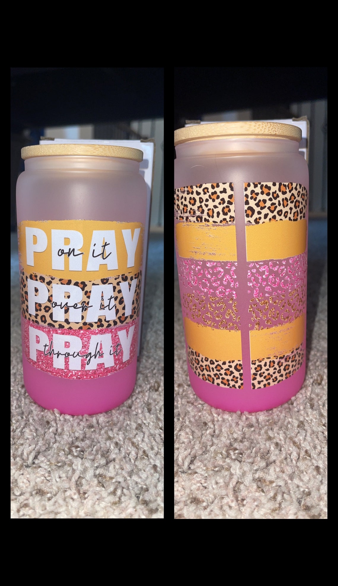 16oz Frosted Glass Cups - Ready to Ship - Etsy