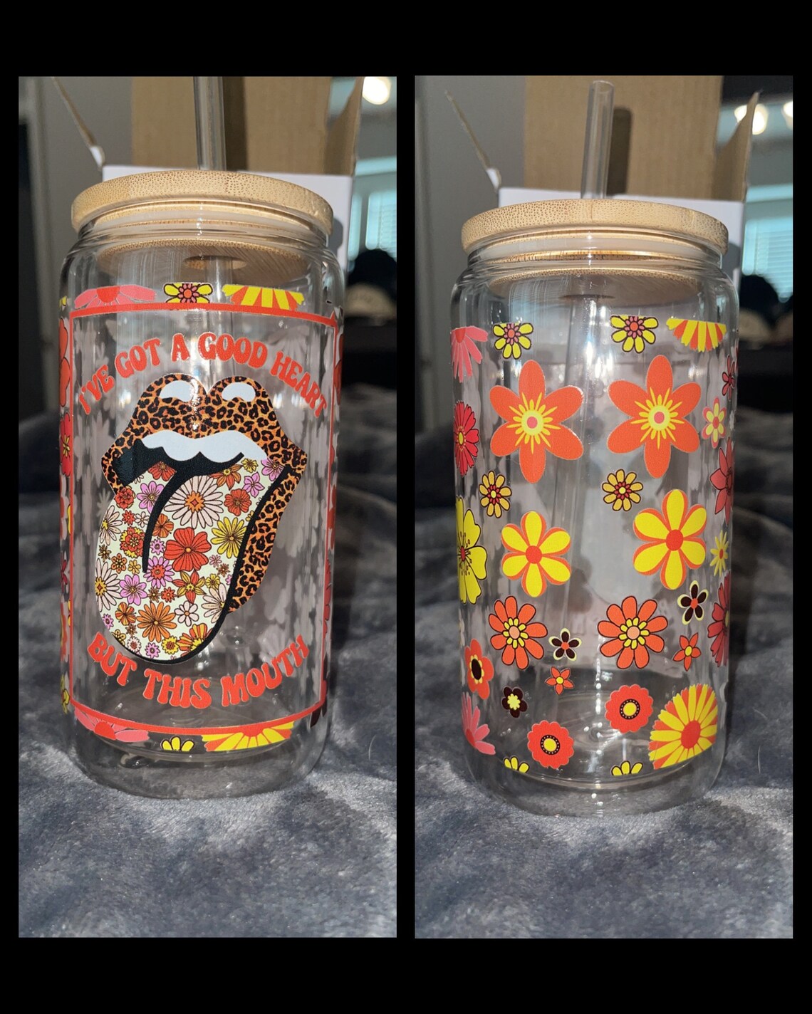 16oz Frosted Glass Cups - Ready to Ship - Etsy