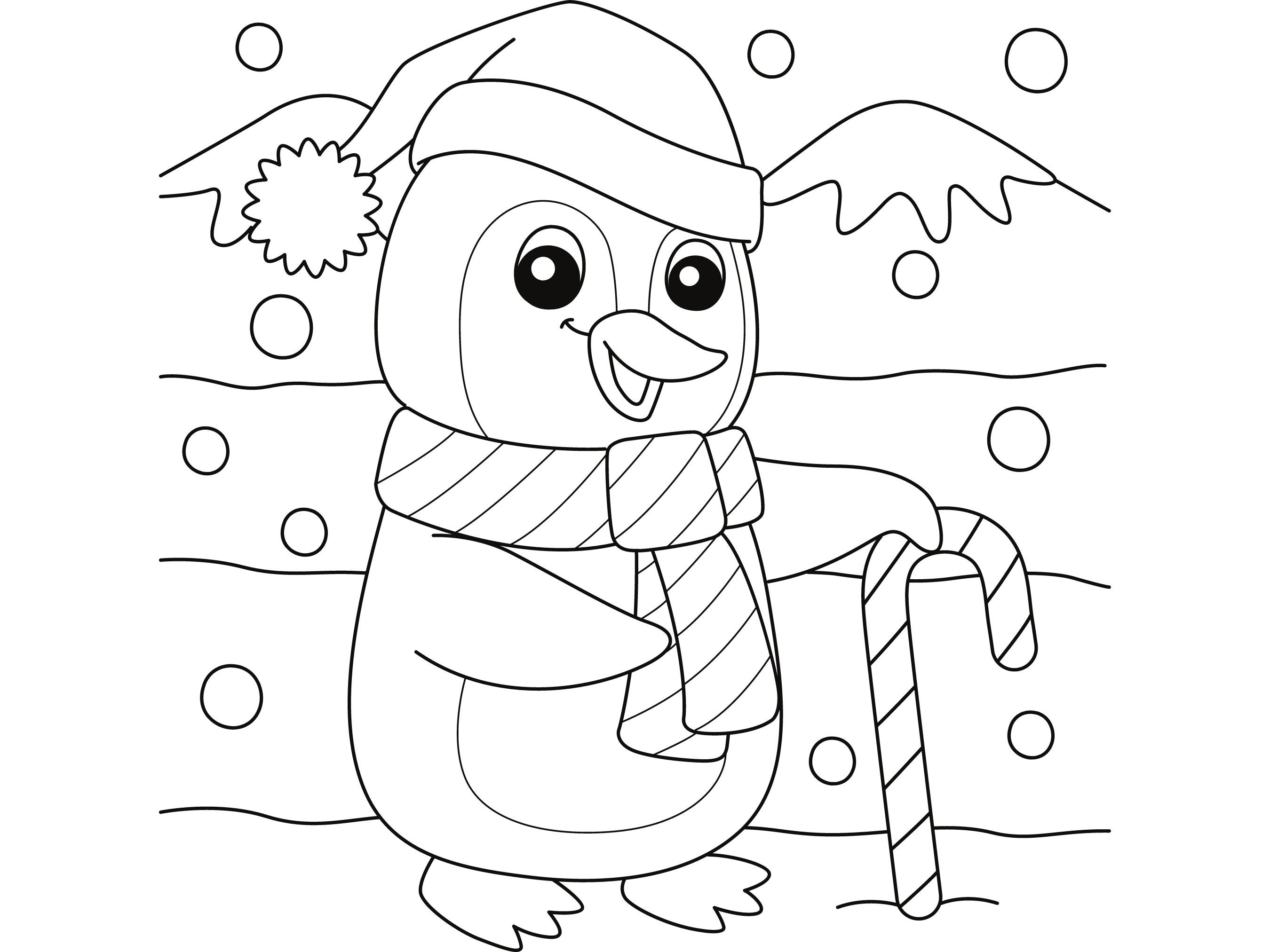 50 Winter & Holiday Themed Coloring Pages for Toddlers - Early ...