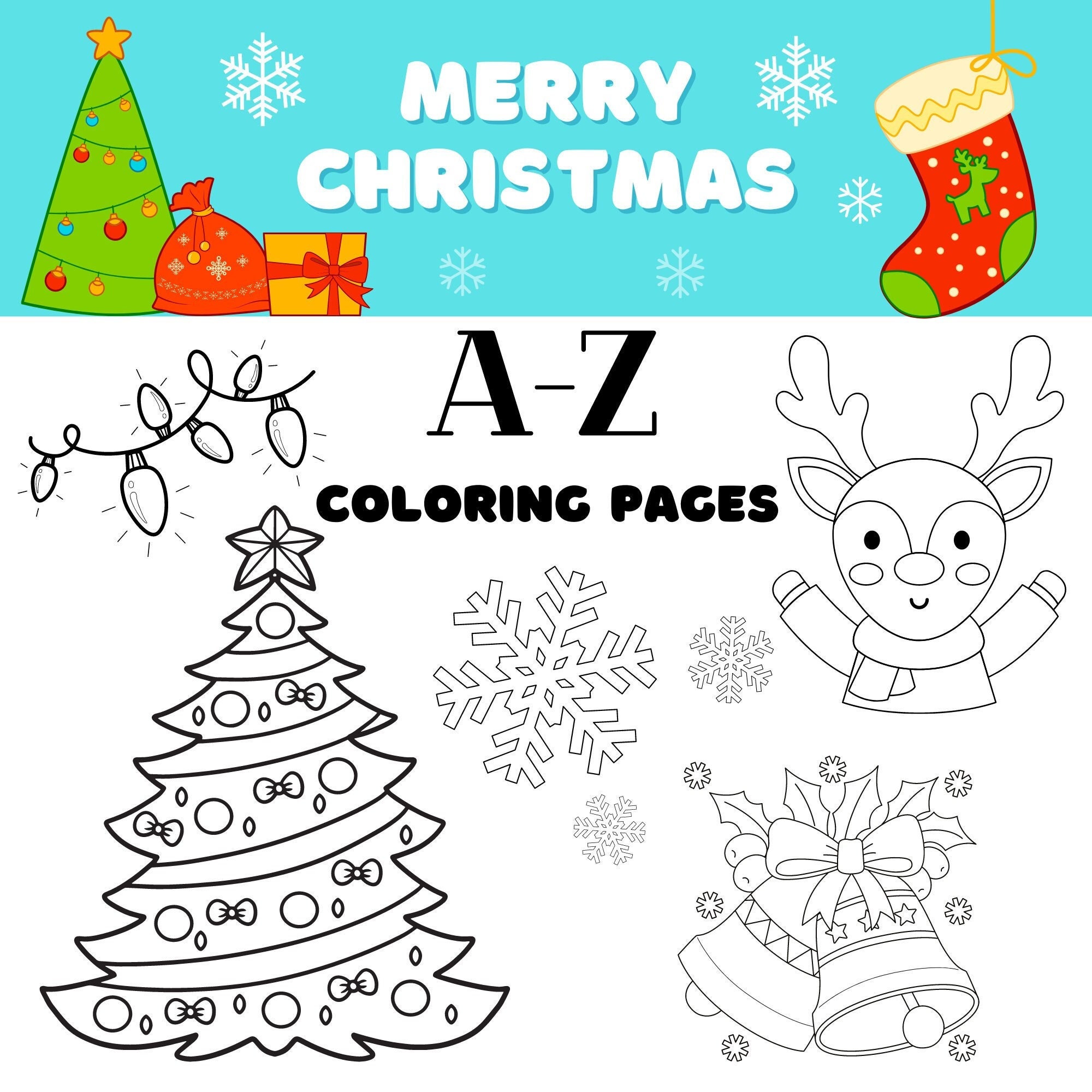 Christmas Coloring Letters Z