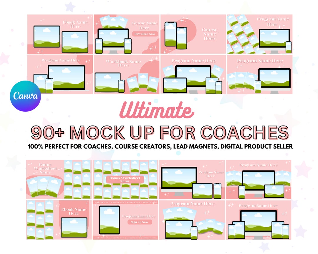 Mock up Template for Coaches, Course Creator Mock Up, Online Course ...