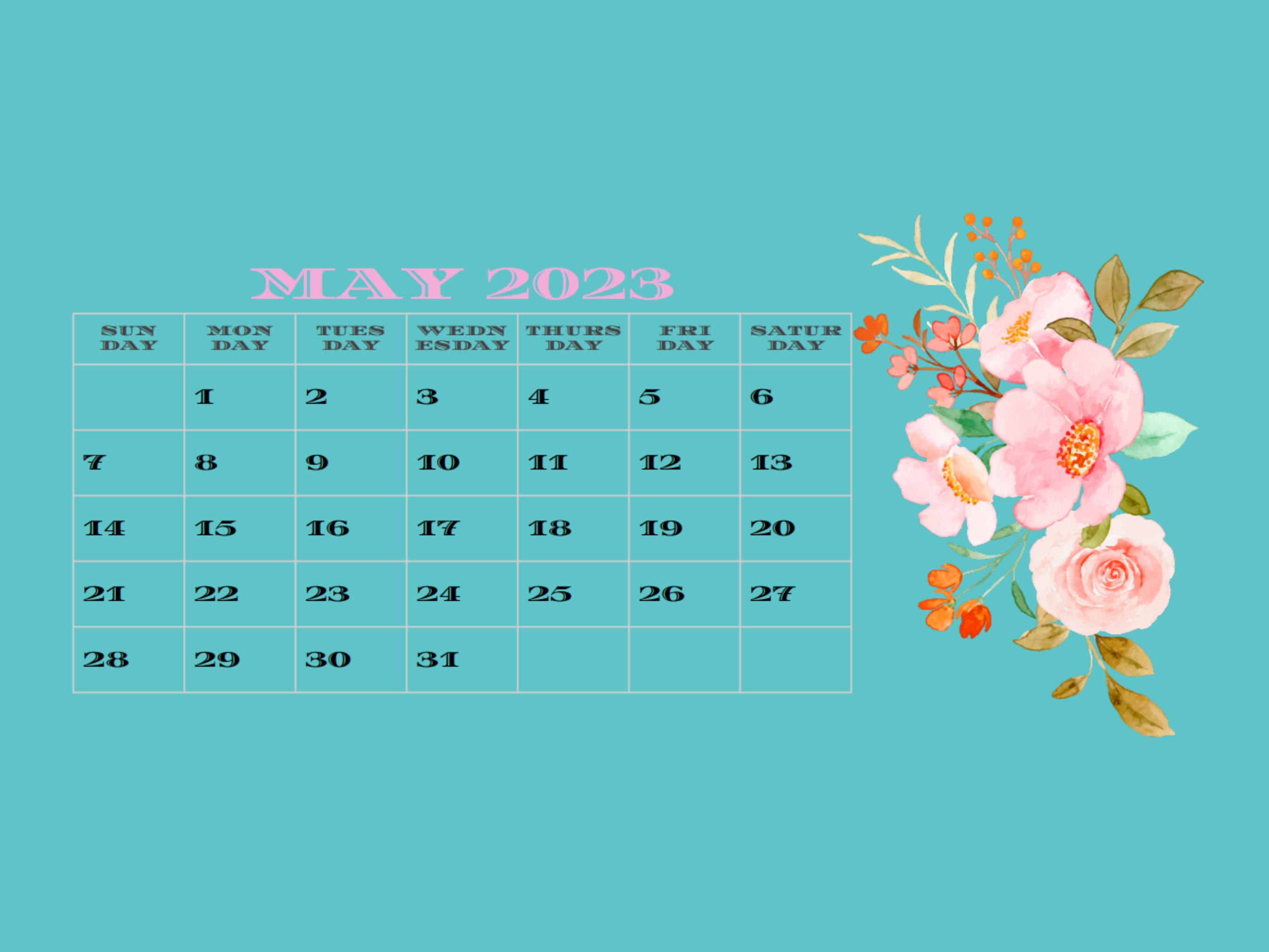 2023 Full Calendar Bright Elegant Design Planner for School - Etsy