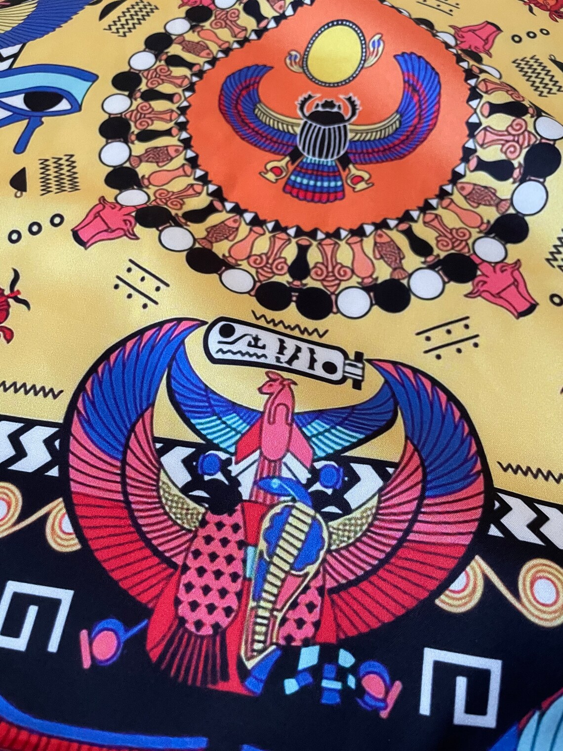 Ancient Egypt Pattern Crepe Fabric Digital Print Fabric - Etsy