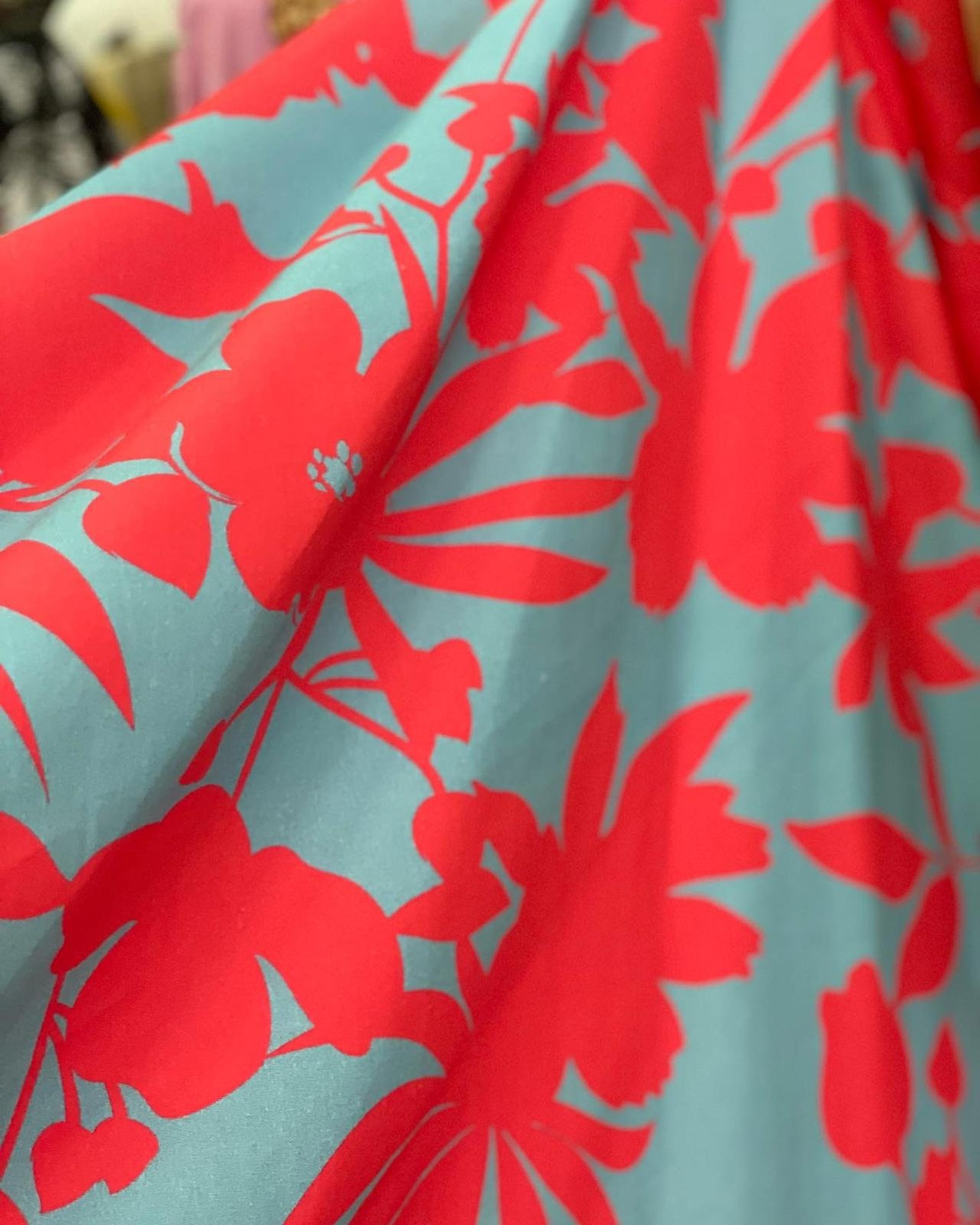 Tropical Pattern Satin Fabric, by the Yar - Etsy