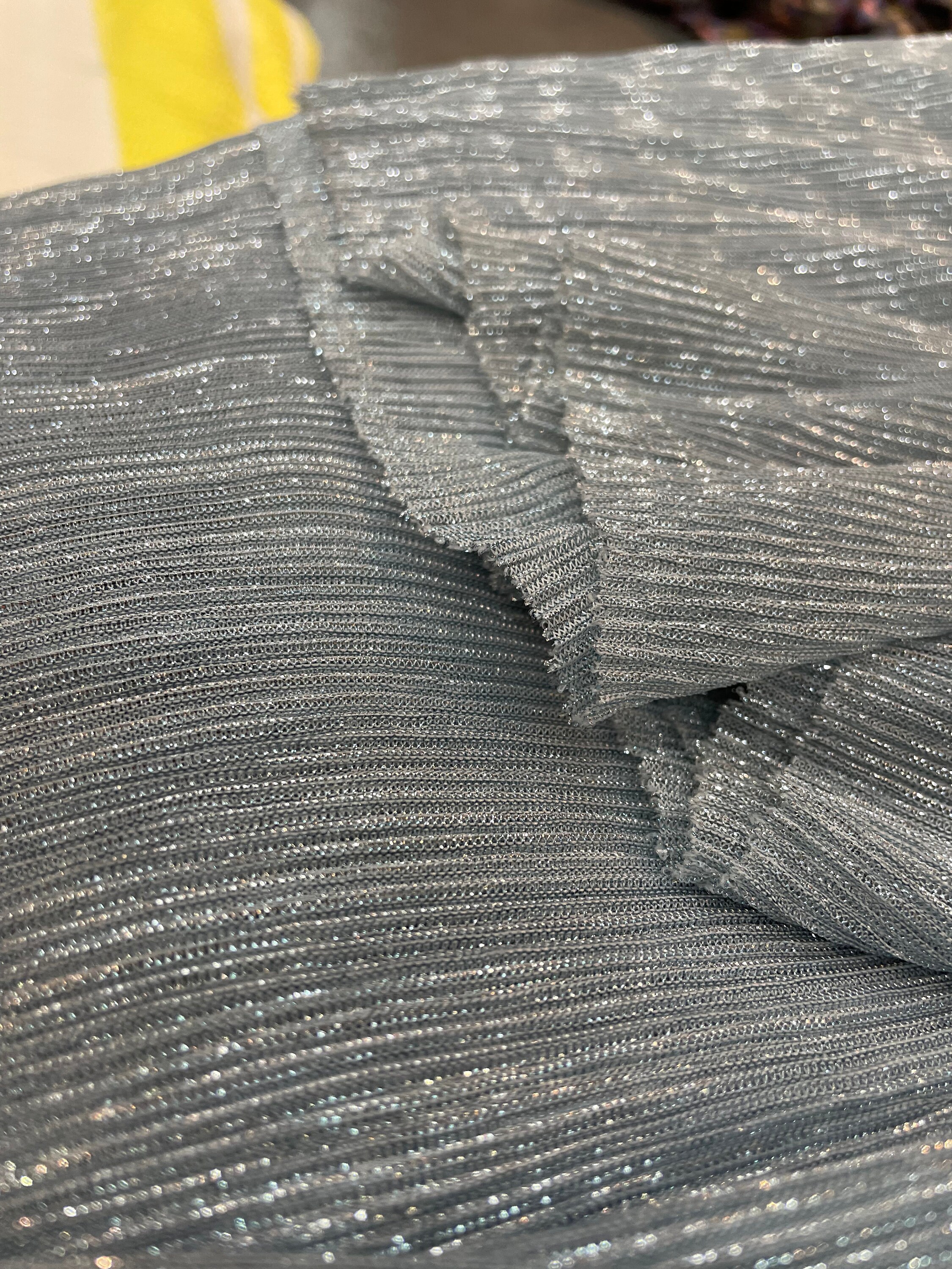 Metallic Crinkle Pleated Fabric: 2-way Stretch Moonlight Material - Etsy