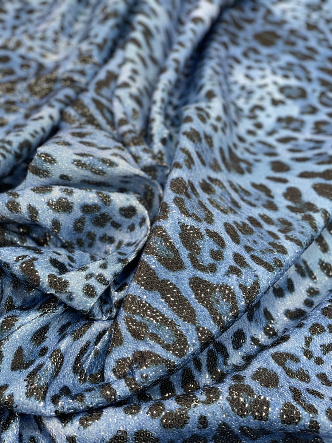 Sequin Lycra Fabric LEOPARD Pattern, - Etsy