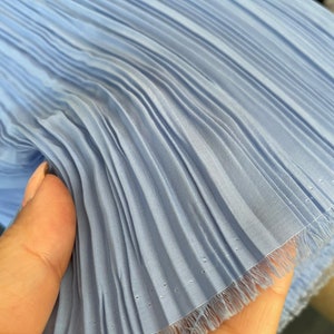 Pleated Satin Fabric: Shiny Polyester Crepe, 1.6 Yard Wide - Etsy