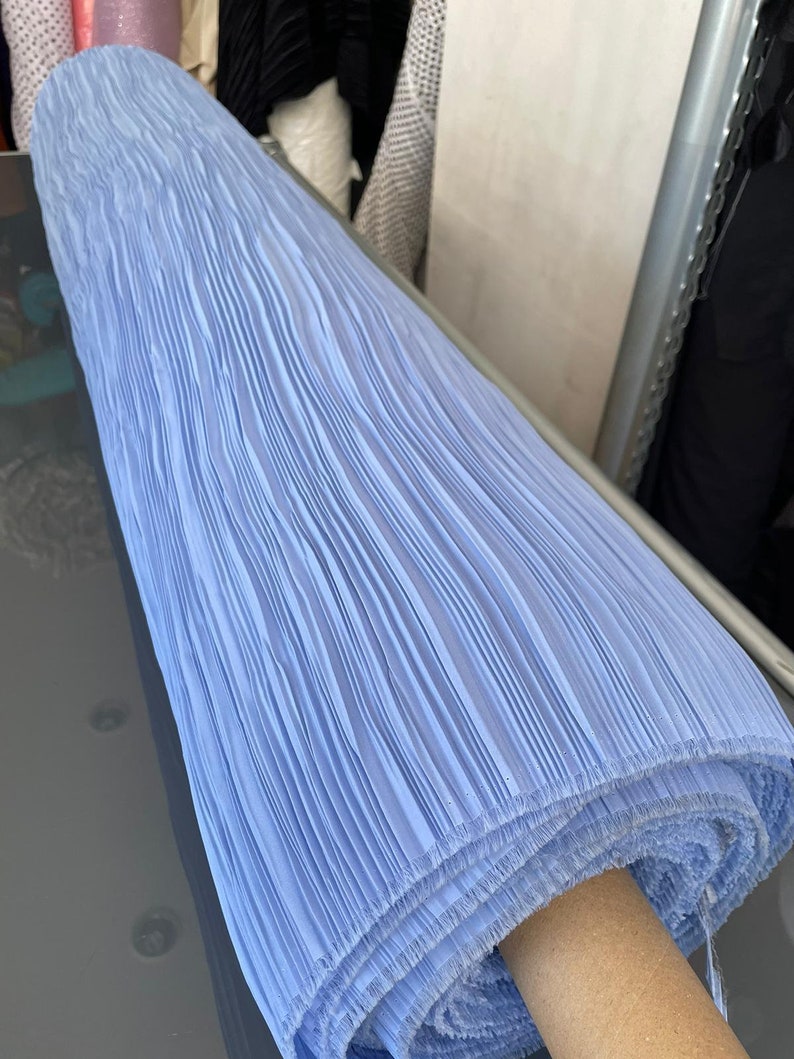 Pleated Satin Fabric: Shiny Polyester Crepe, 1.6 Yard Wide - Etsy