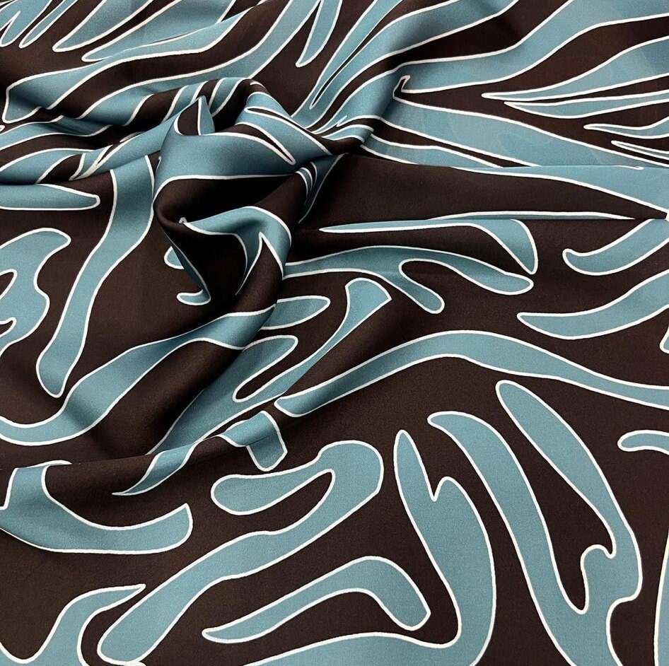 Zebra Patterned Silk Satin Fabric High Quality 6 Color Options - Etsy