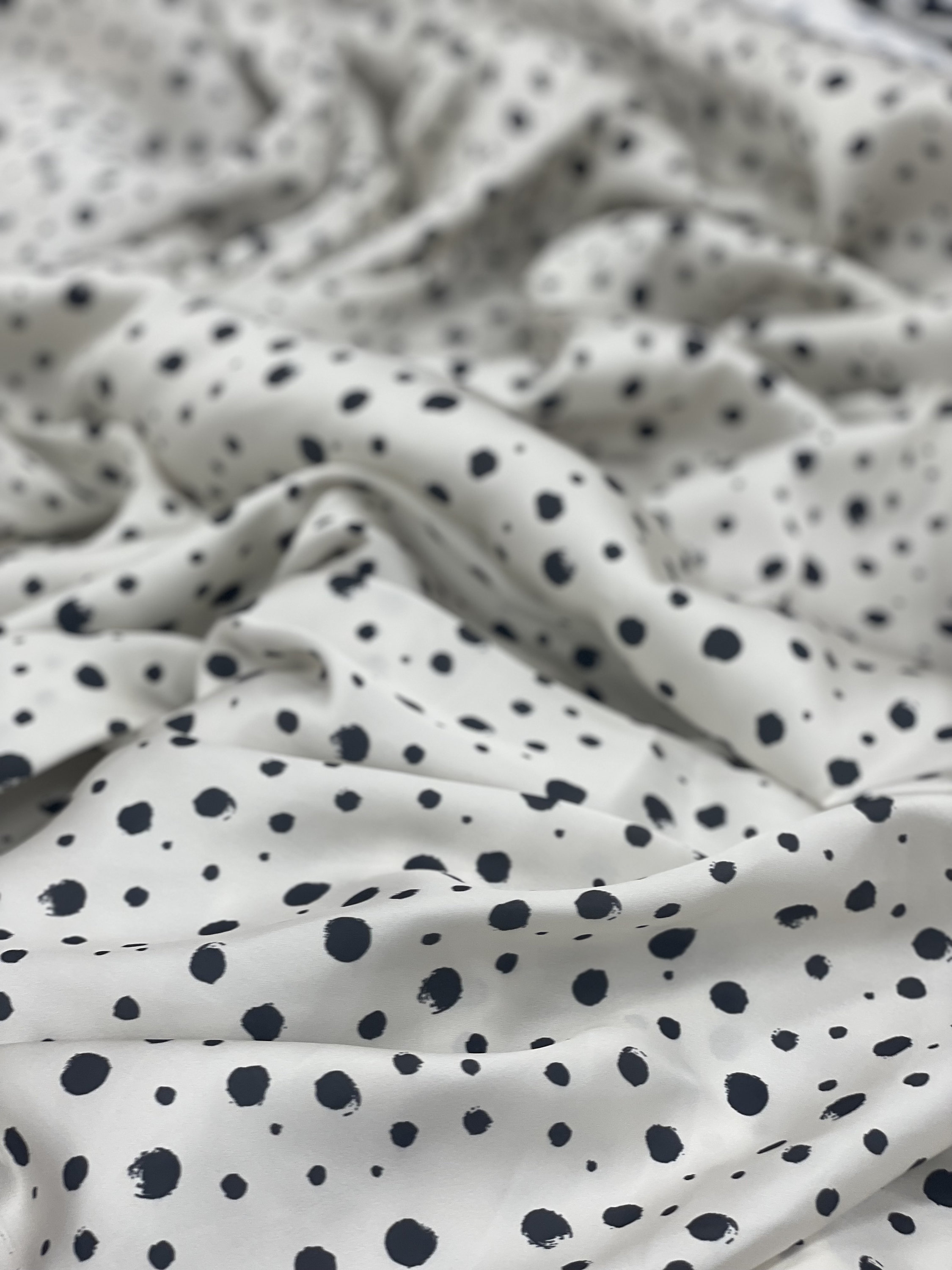 Silky Satin Fabric Flight Flight Fabric Black and White Fabric With ...