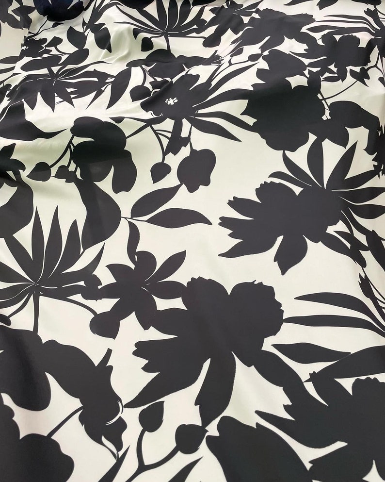 Tropical Pattern Satin Fabric, by the Yar - Etsy