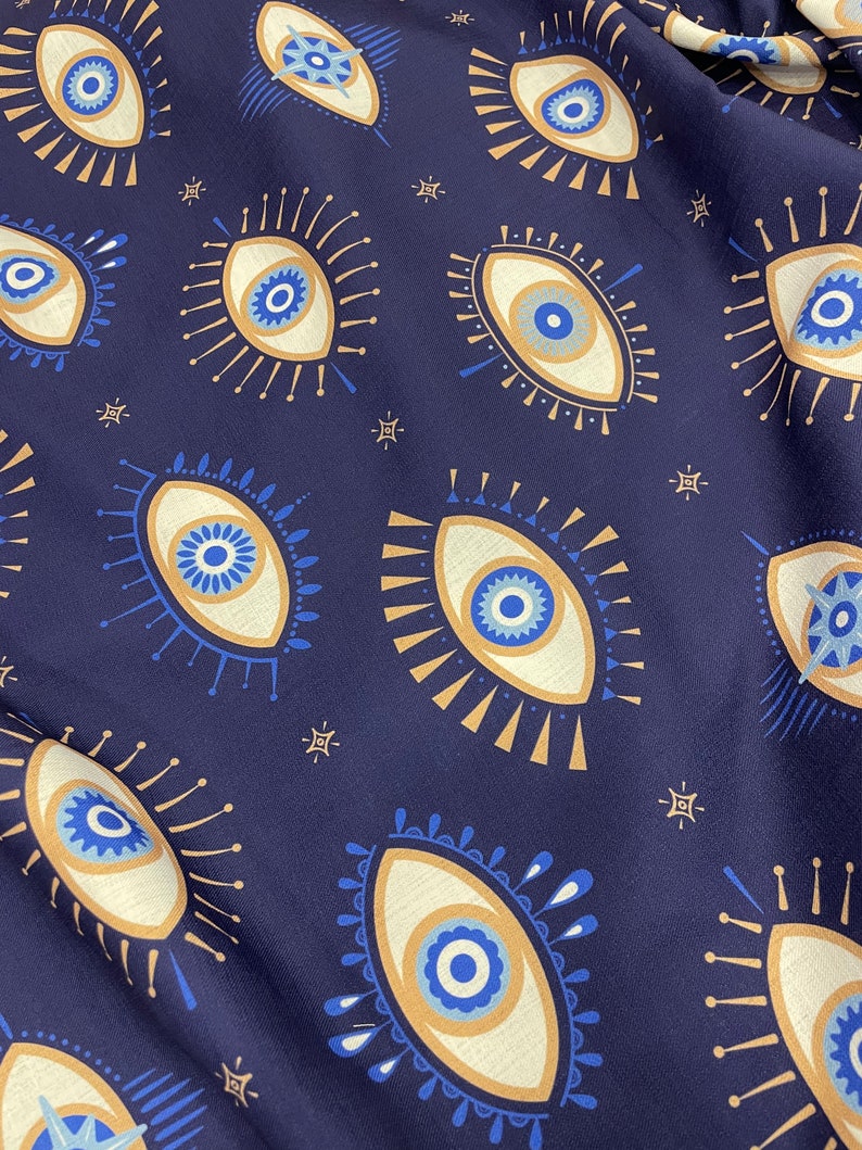 Evil Eye Pattern linen You Can Order Whatever Fabric Type You Want. Eye ...