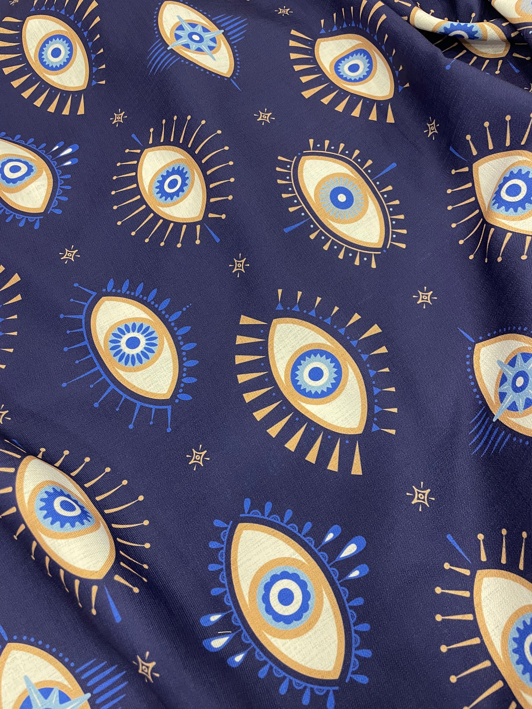 Evil Eye Pattern linen You Can Order Whatever Fabric Type You Want. Eye ...