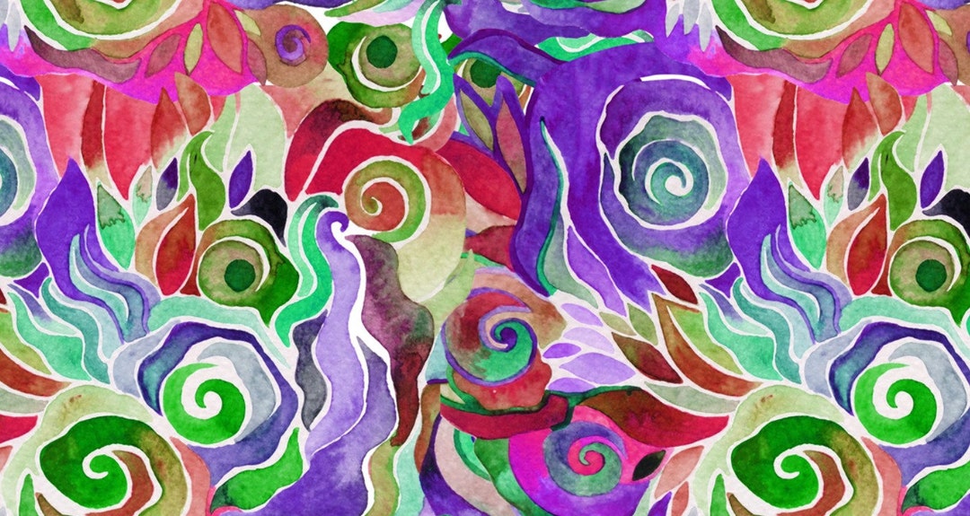 Abstract Pattern Multicolor Crepe Fabric-dress-kimono Soft - Etsy