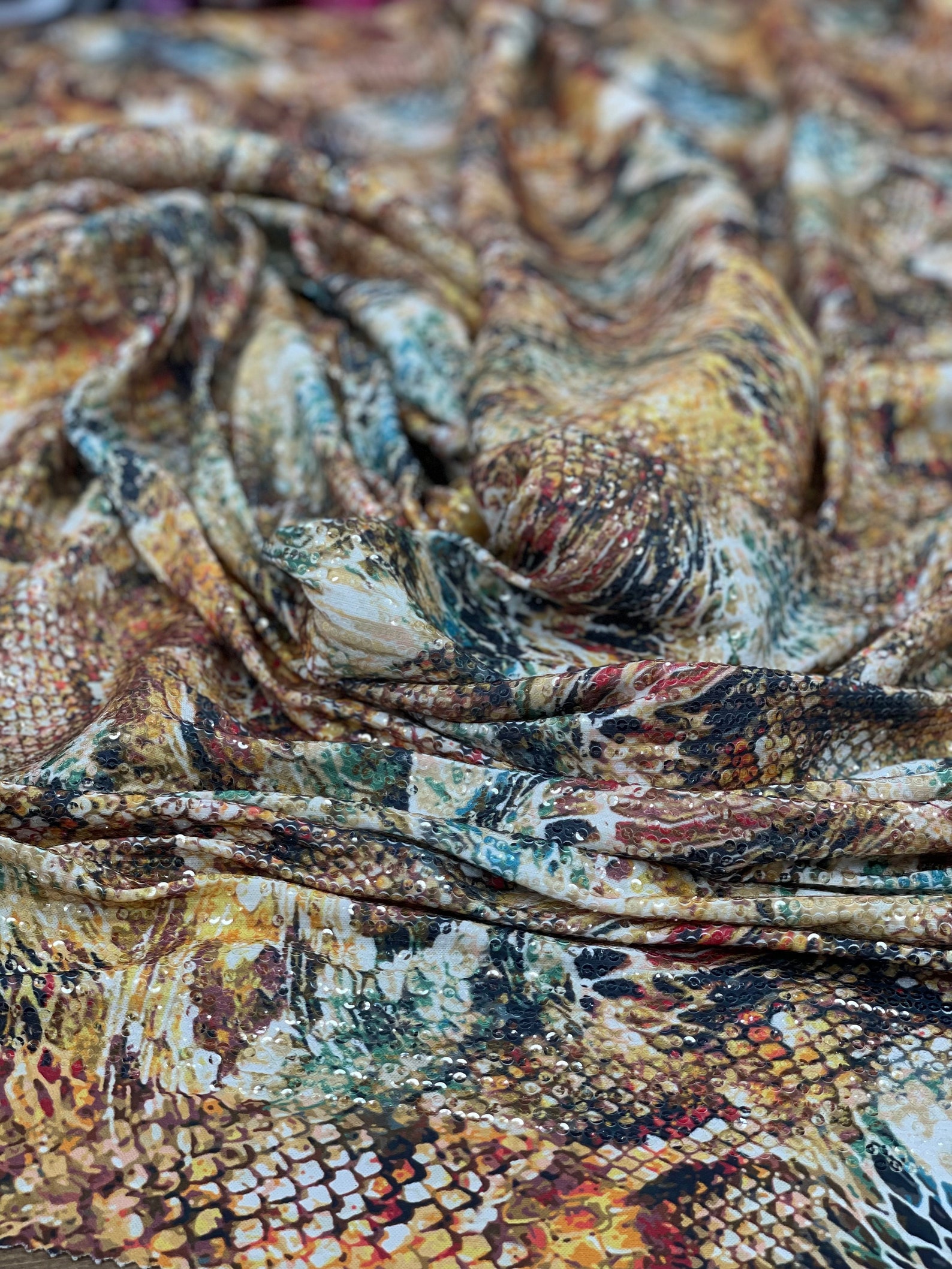 Sequin Lycra Fabric exotic Animal Pattern, - Etsy