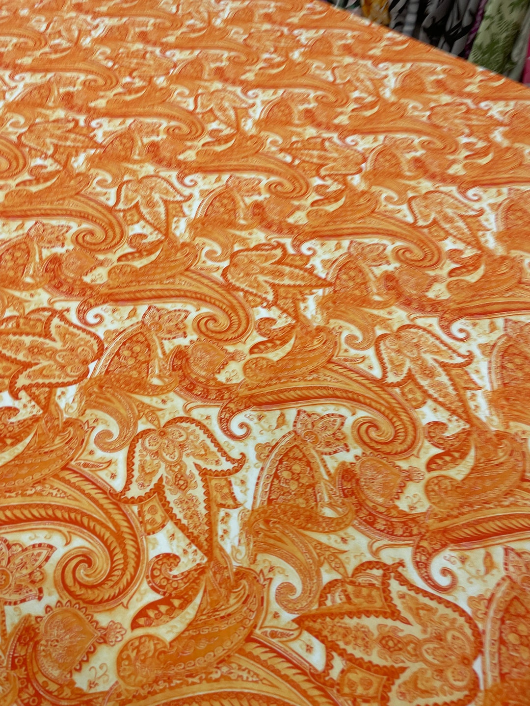 Georgette Crepe Fabric Paisley Patterned Crepe Fabric - Etsy