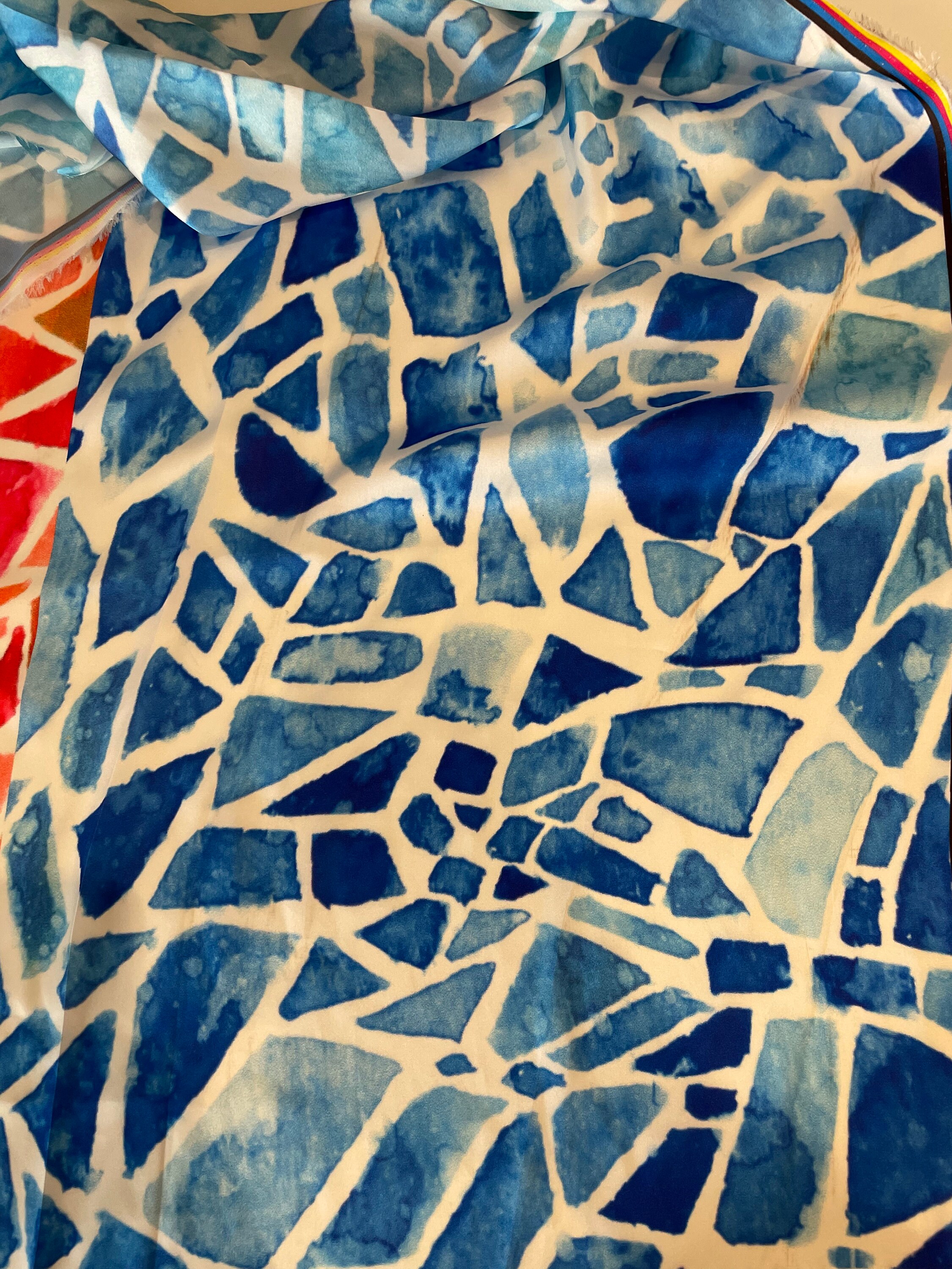 Mini Sweet Triangles Silk Satin Dress Fabric - Etsy