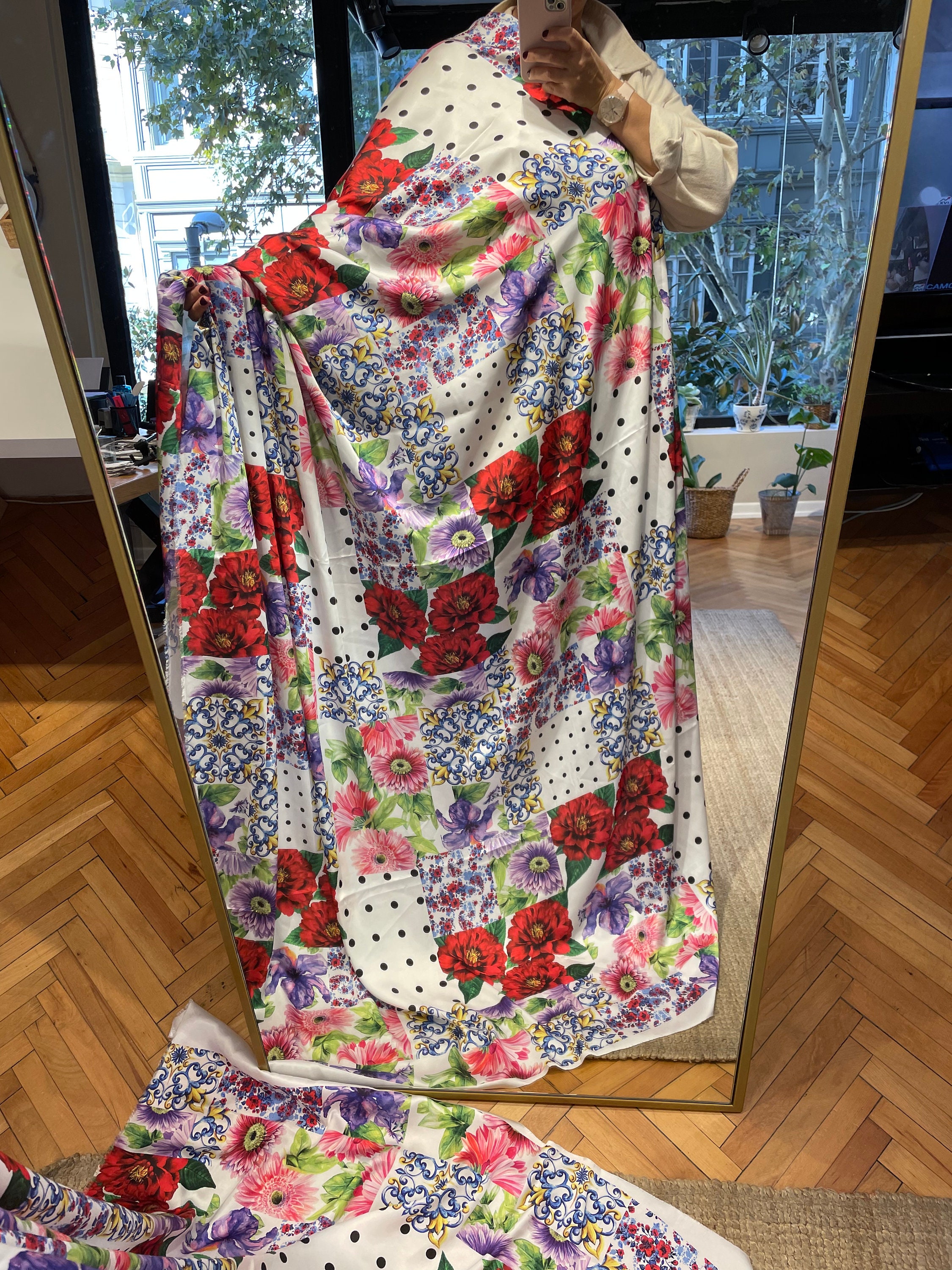 Patchwork Floral Crepe Fabric - Etsy