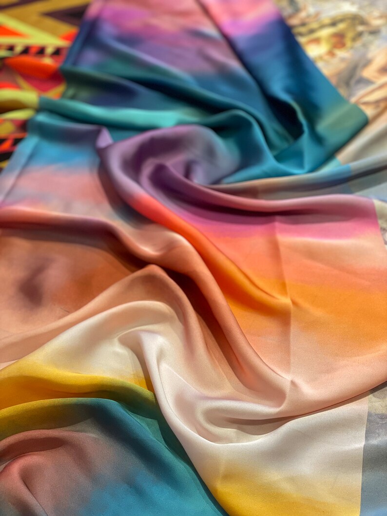 Batik Gradient Silky Satin Fabric by the Yard - Etsy Canada