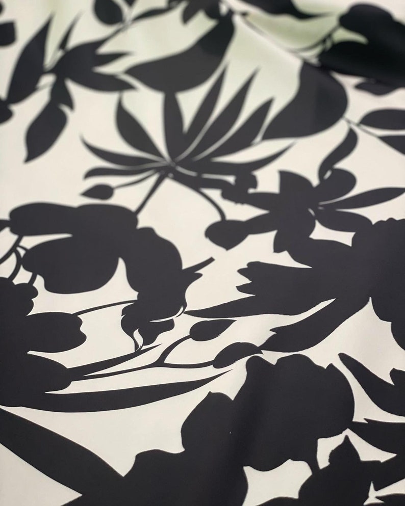 Tropical Pattern Satin Fabric, by the Yar - Etsy