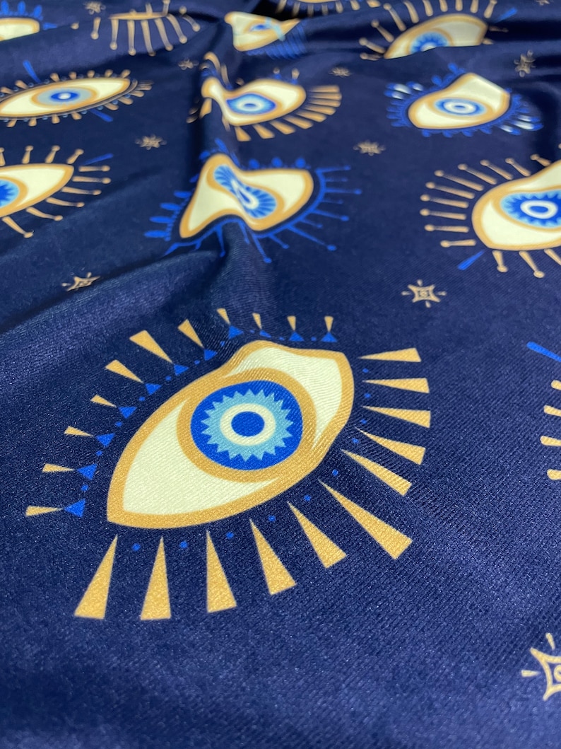 Evil Eye Pattern linen You Can Order Whatever Fabric Type You Want. Eye ...