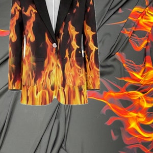 Flaming Silky Satin Fabric - Printed on the Desired Fabric Type--lr - Etsy