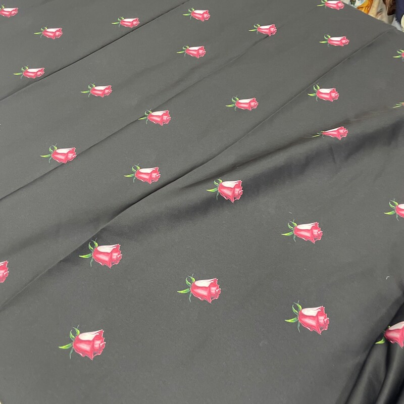 Black Fabric Roses - Etsy
