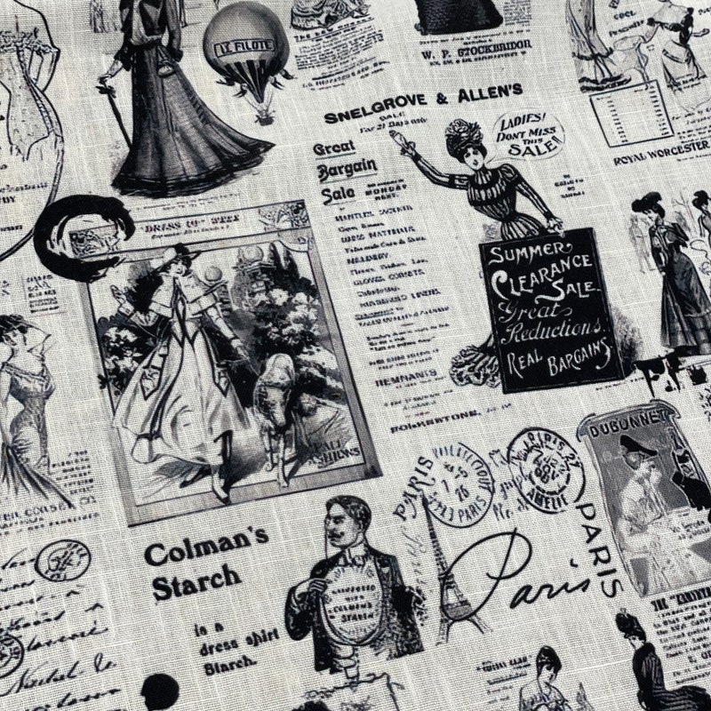 Newspaper Fabric - Etsy