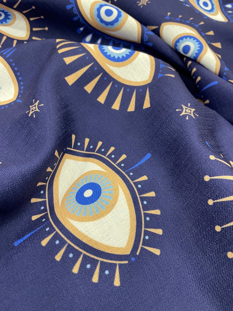 Evil Eye Pattern linen You Can Order Whatever Fabric Type You Want. Eye ...