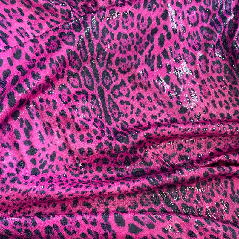 Sequin Animal Print Pink - Etsy UK