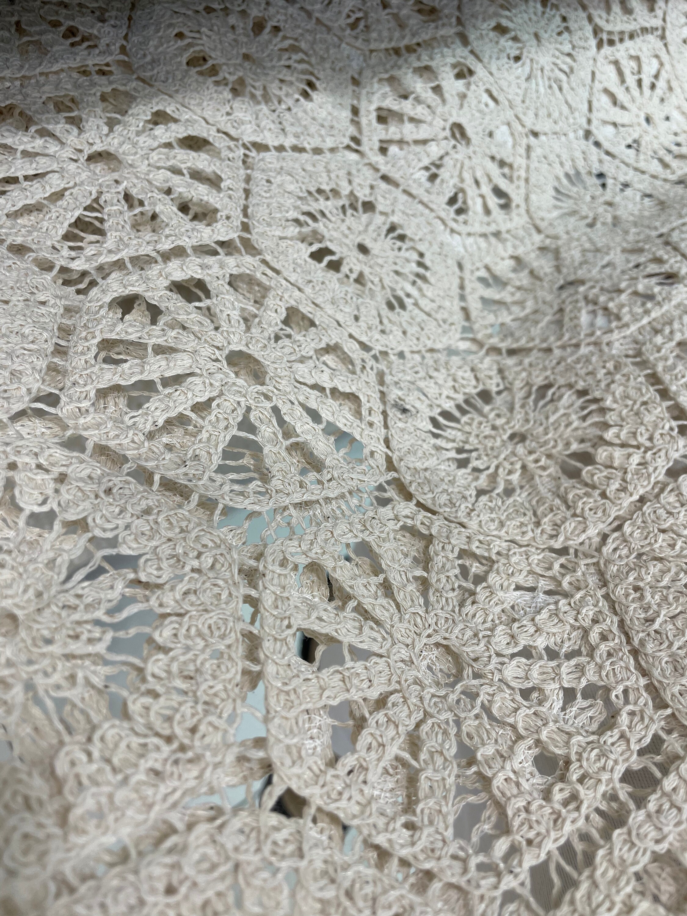 Soft Handle Crochet Lace Knit Fabric per Meter CREAM - Etsy