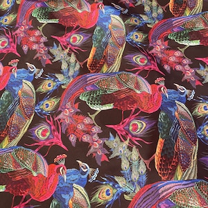 Peacock Gorgeous Silky Satin Fabric - Highquality Fabric-lr - Etsy