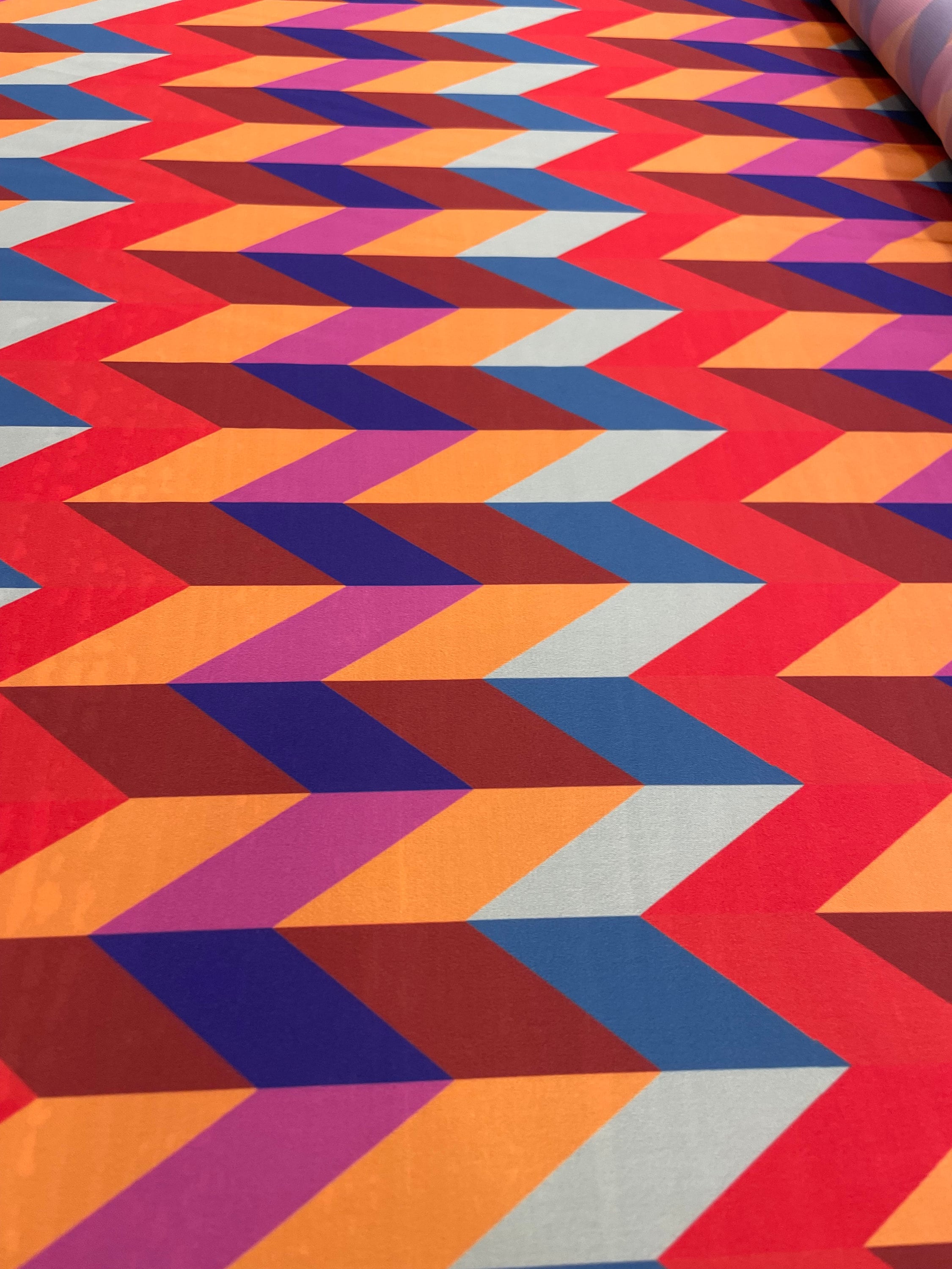 Retro Pattern Silky Satin Fabric printing on the Desired - Etsy