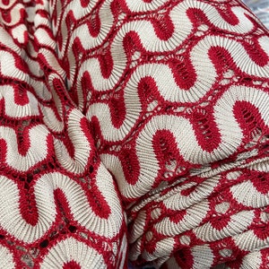 Knitted Red Fabric Design Awesome Cool-dress-pants Style - Etsy