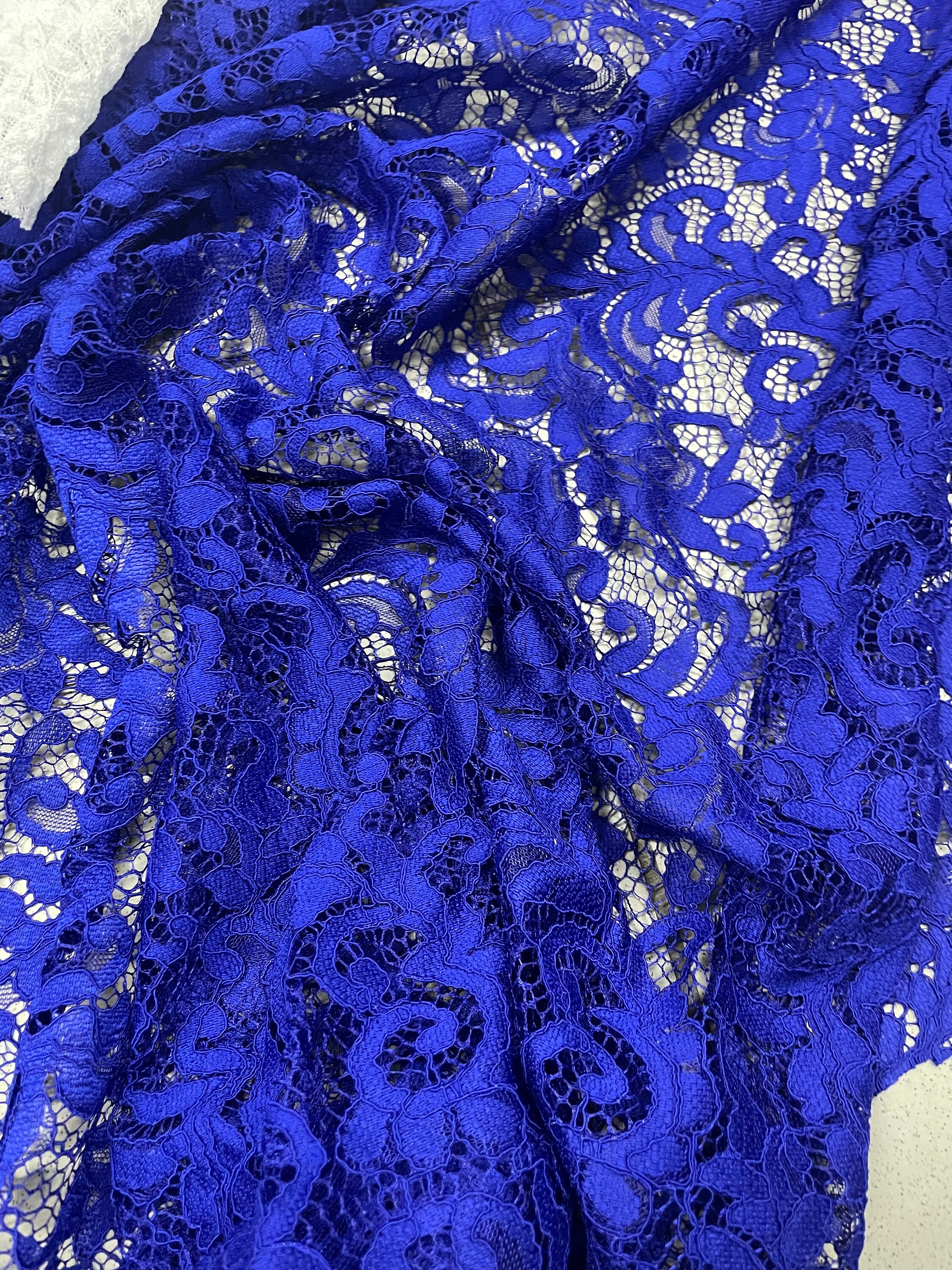 Sax Lace Fabric..mb - Etsy